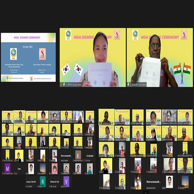 IWPG 부산경남서부-인도 산주여성복지협회 MOA